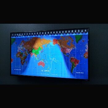 Digital Geochron Atlas 4K 2B - Real-Time World Clock Display With Live ...